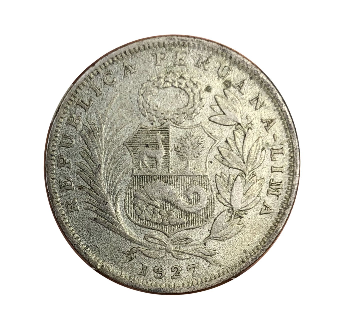 Numismática. Moeda de Prata do Peru 1/2 Sol 1927 - Numismática Trato ...