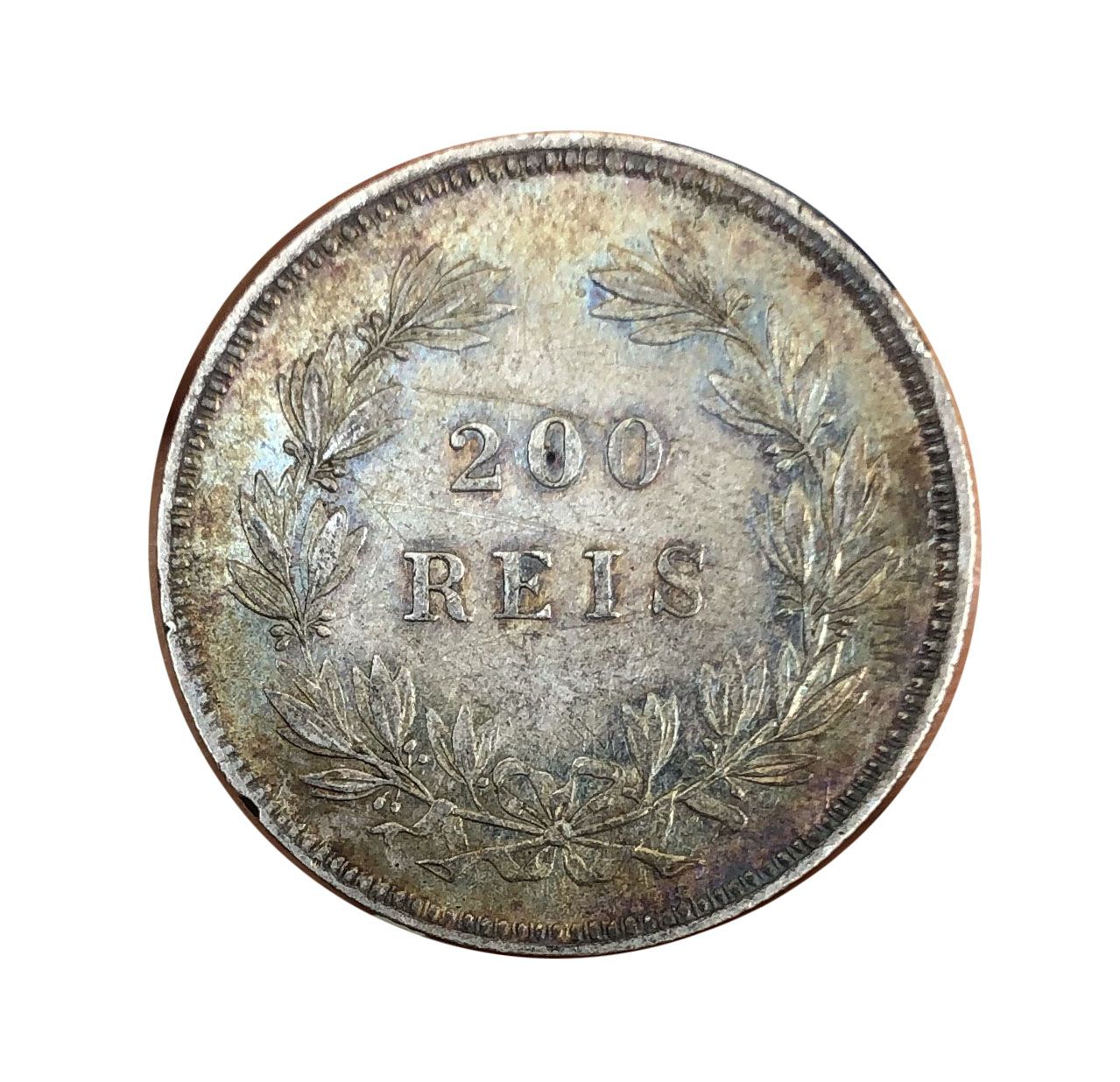 Numismática. Moeda de Prata de Portugal 200 Réis 1862 - Numismática ...