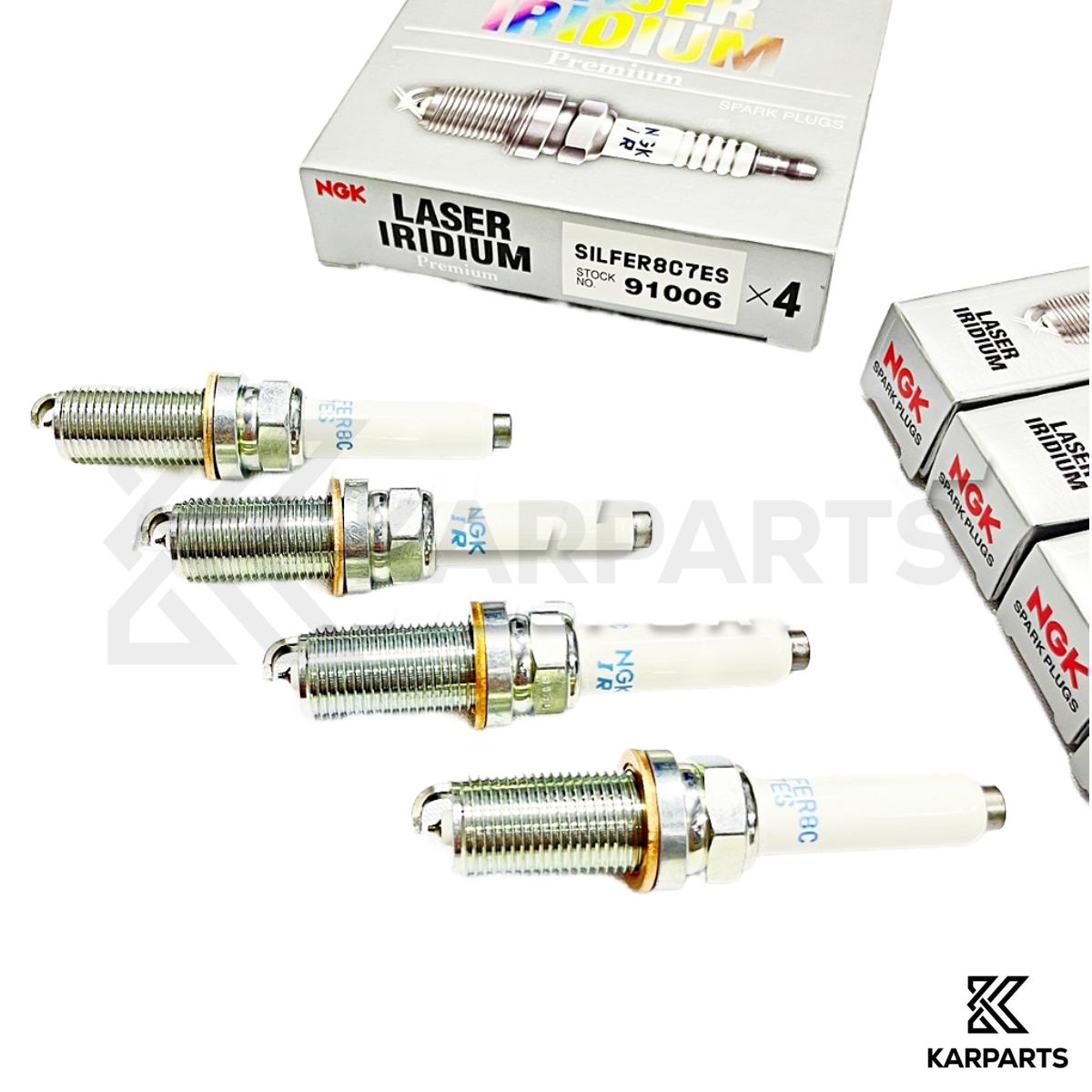 Jogo 4 Velas de Ignição Grau 8 Laser Iridium NGK SILFER8C7ES Golf GTI ...