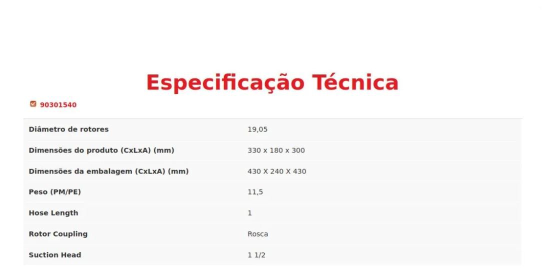 Bomba Centrifuga B-715 M Com Mancal Branco - Loja online de Bombas de ...