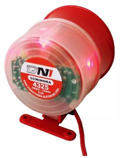 Sirene para Alarme de Incendio com Sinalizador Visual Bitonal 115db Dni ...