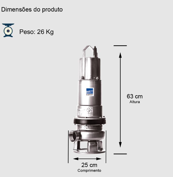 Bomba Submersível Dw Vox M 2006 2cv Ørotor 90mm Monofásico Motor Ebara Ip68 230v - Loja online ...