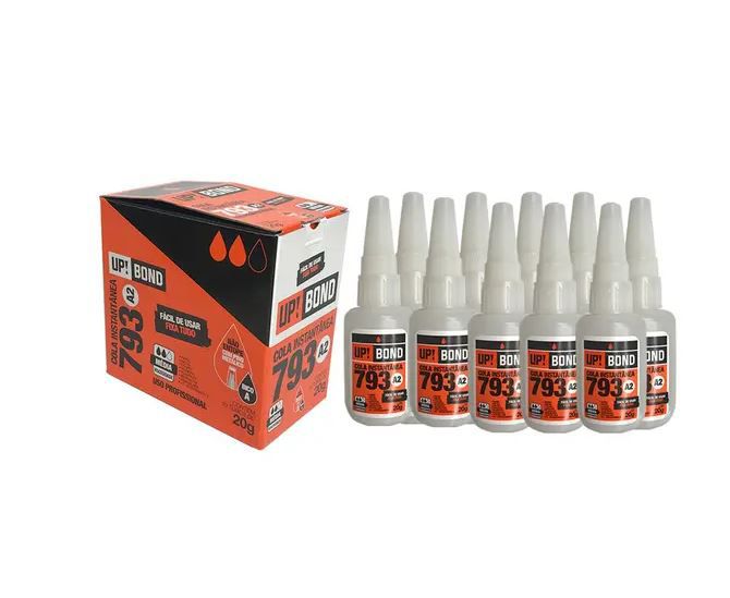 Kit 10 Cola Instantânea Super Up Bond 793 A2 Adesivo de Contato Secagem ...