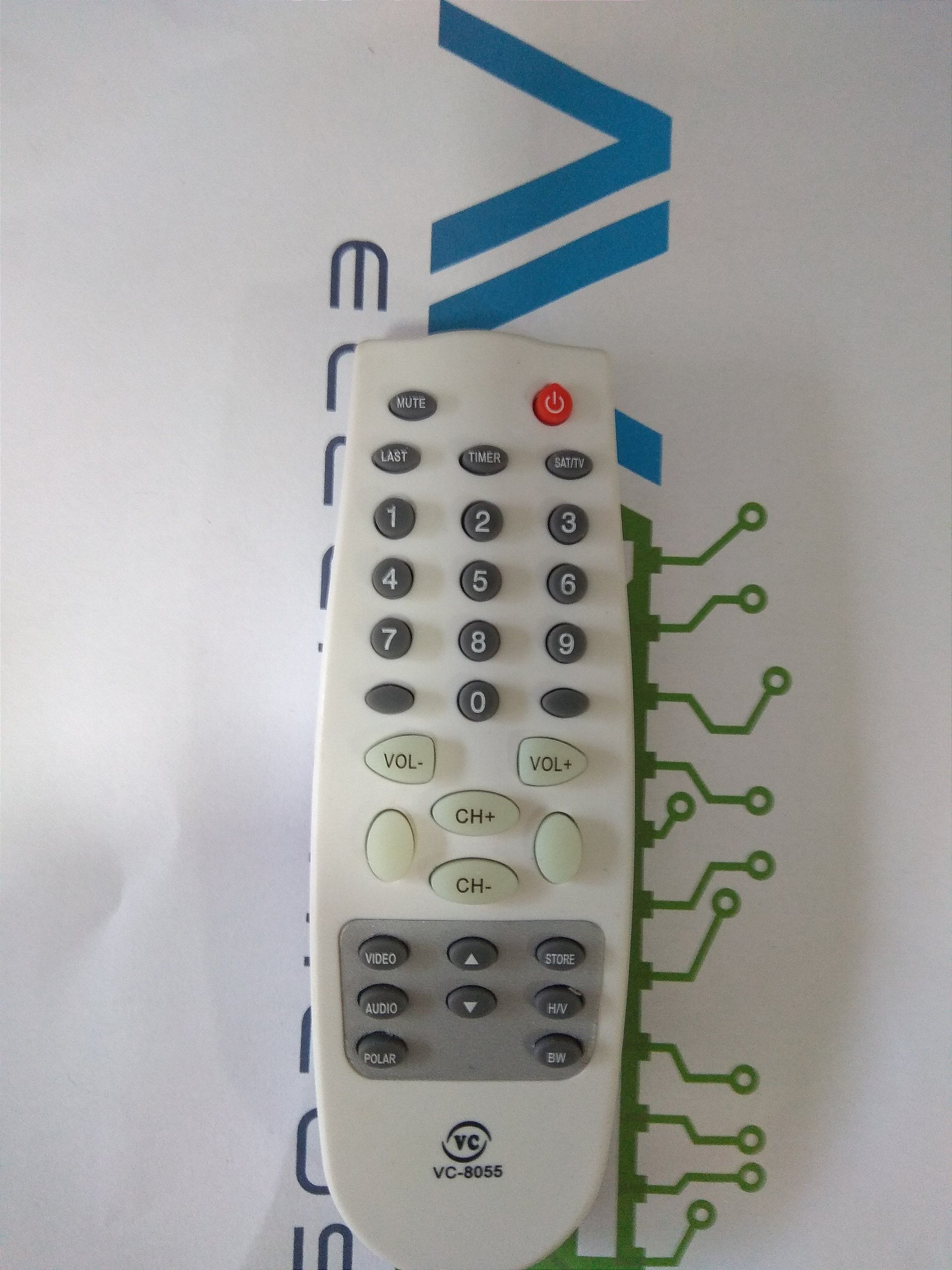 CONTROLE REMOTO RECEPTOR VISIONTEC VT200 / VT300 / VT700 / VT1000 ...