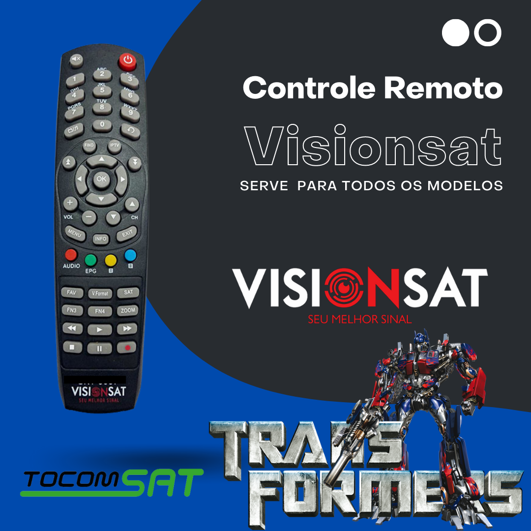 Controle Remoto VisionSat Play HD - lavneteletronicos.com.br