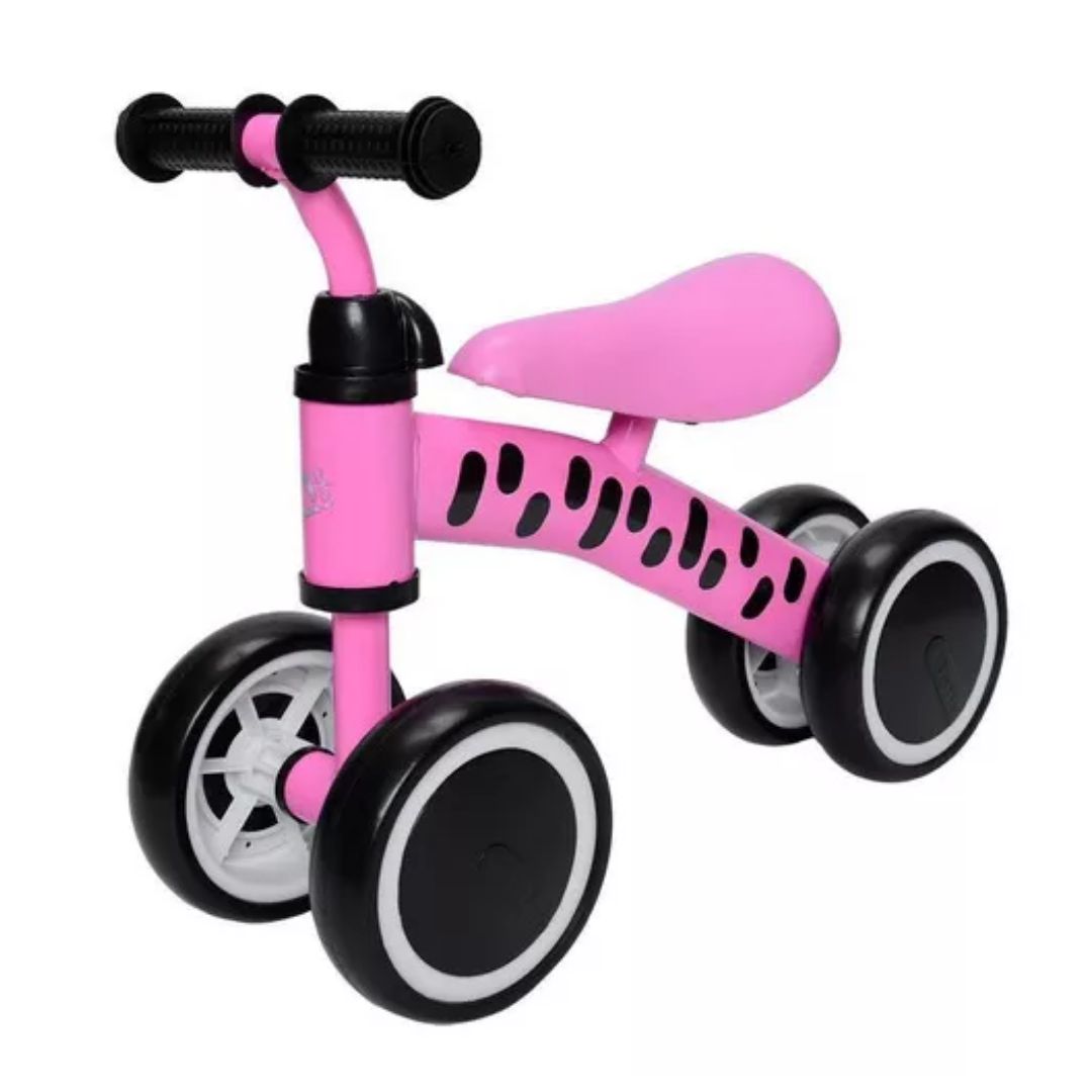 Andador Bebe Bicicleta de Treina Equilíbrio Carrinho 4 Rodas Bike Sem ...