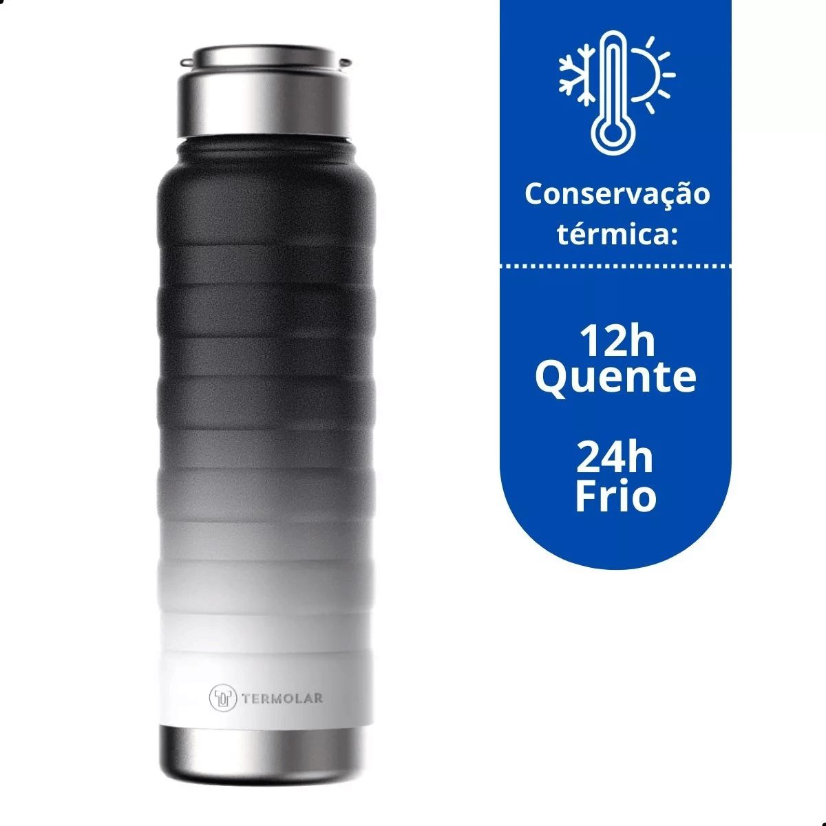 Garrafa Garrafinha Térmica de Água Termolar 710ml Aço Inox Mantém ...