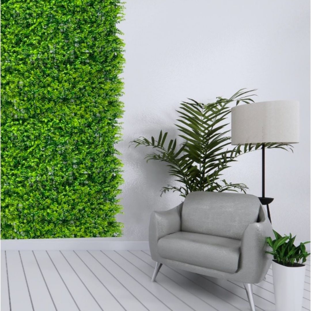 Kit 10 Placas Painel Jardim Vertical Artificial Sintético Cheia Folhagem Mista 40x60 Muro Inglês ...