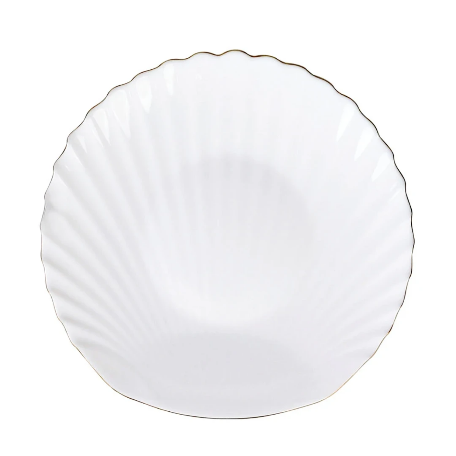 Prato De Sobremesa Branco Concha 20cm Borda Dourada Gold Rim - Magazine ...