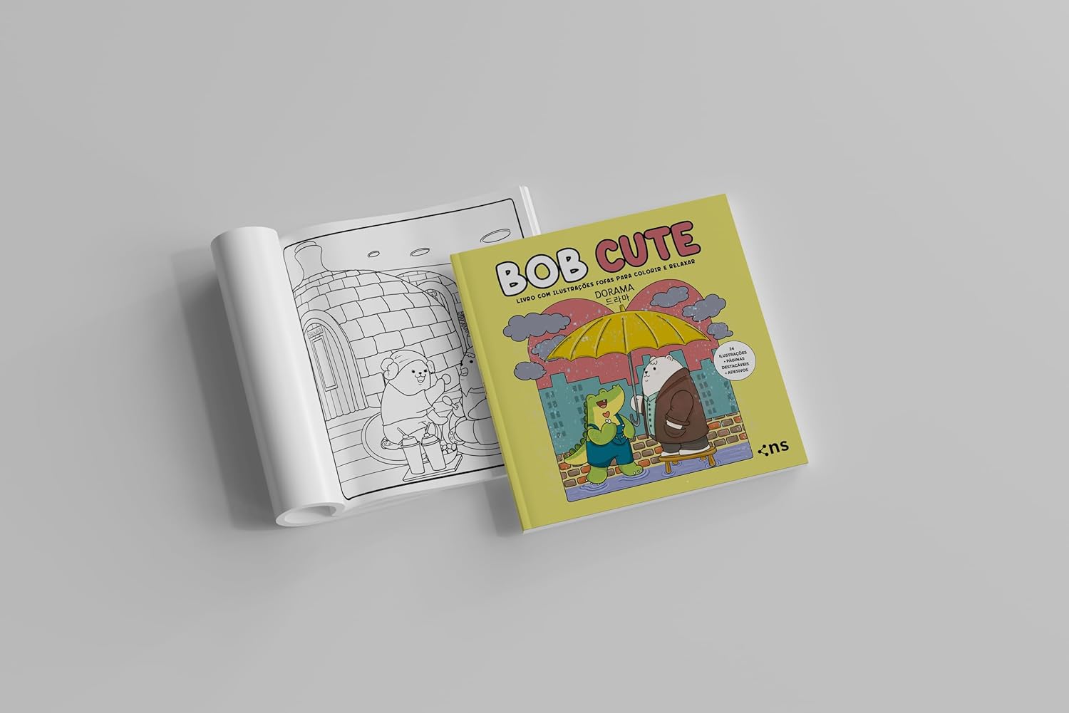Bob Cute - Dorama - Livro Com Ilustrações Fofas E Para Colorir E Relax ...