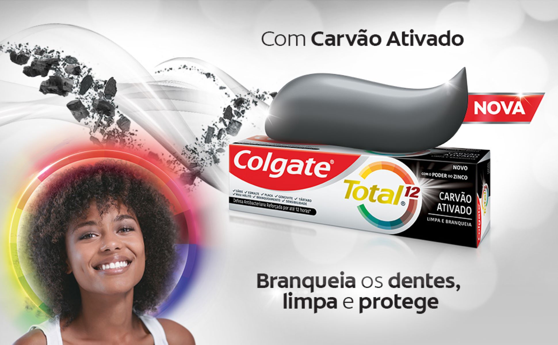 Pasta De Dente Colgate Total 12 Carvão Ativado 90g - DH Utility ...