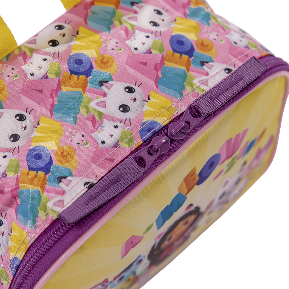 Lancheira Escolar Sestini Gabby M Plus Meow Colorido - Nuvem de Algodão