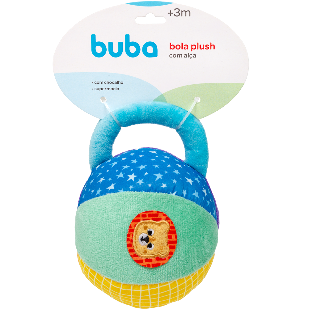 Bola Plush Buba Com Alça Colorida - Nuvem de Algodão
