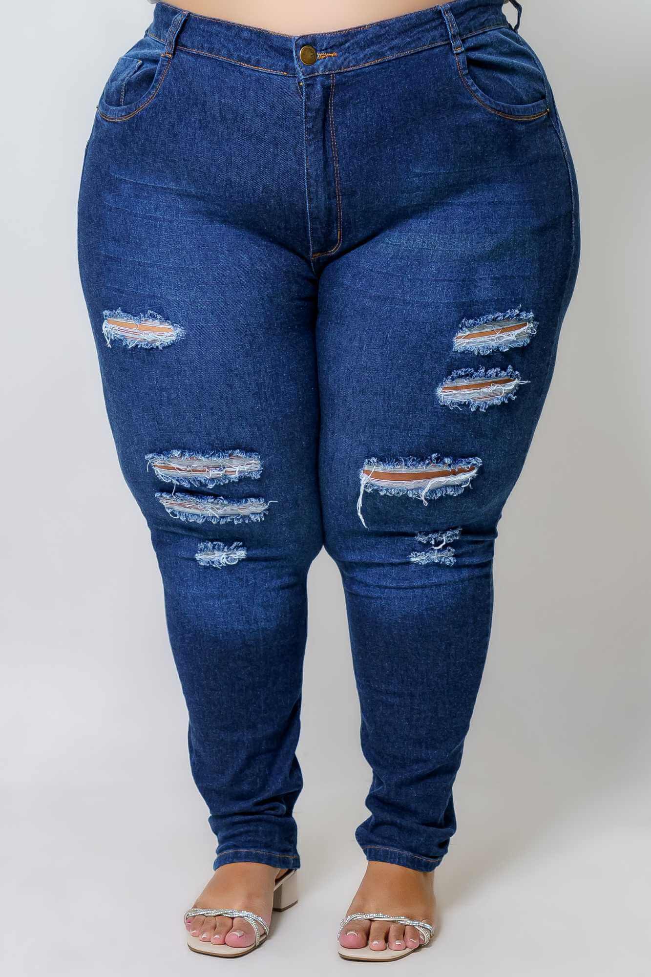 Calça Jeans Ane Plus Size Skinny Liedna Azul - Ane Jeans - 13 Anos