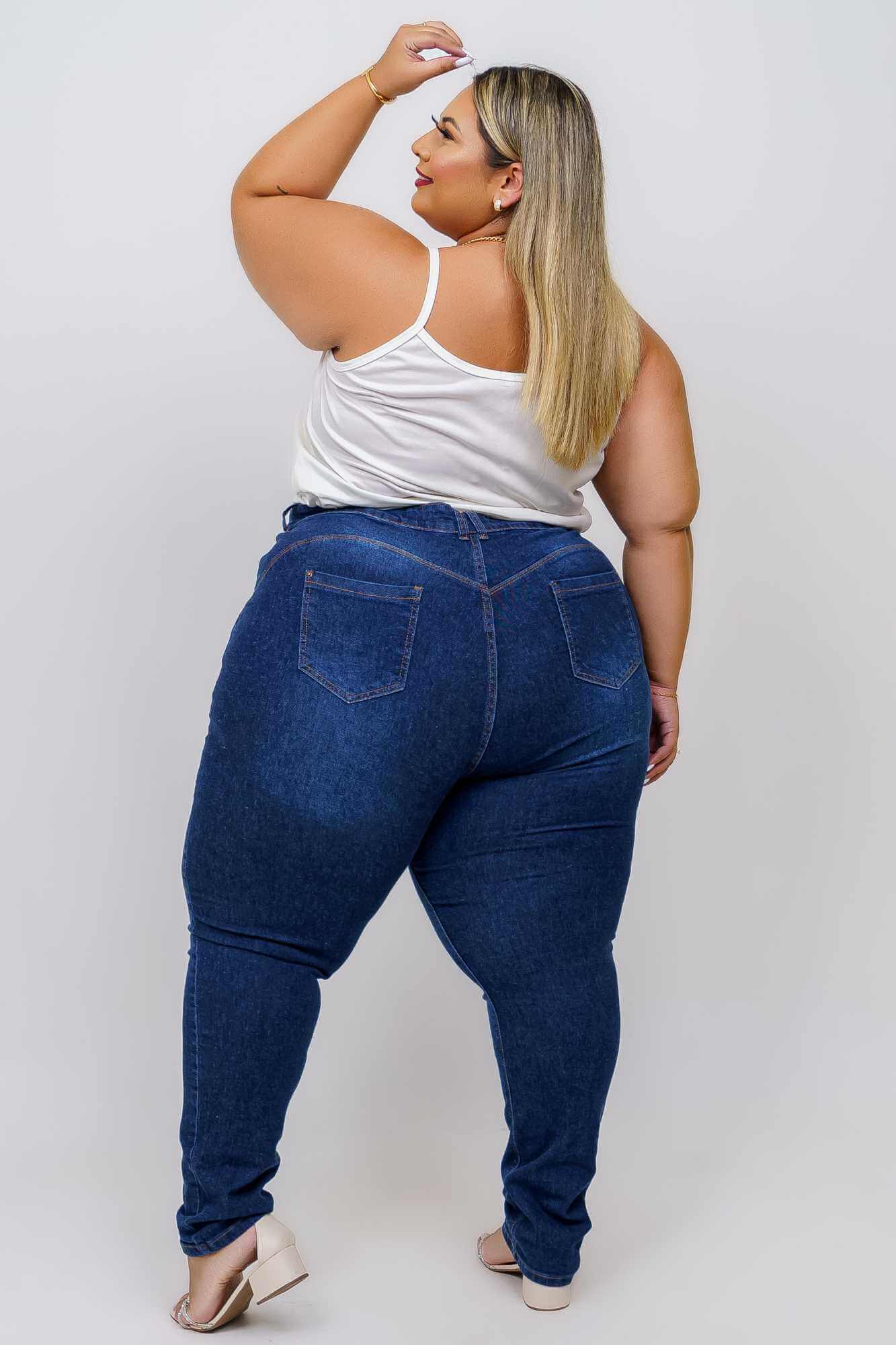 Calça Jeans Ane Plus Size Skinny Liedna Azul - Ane Jeans - 13 Anos