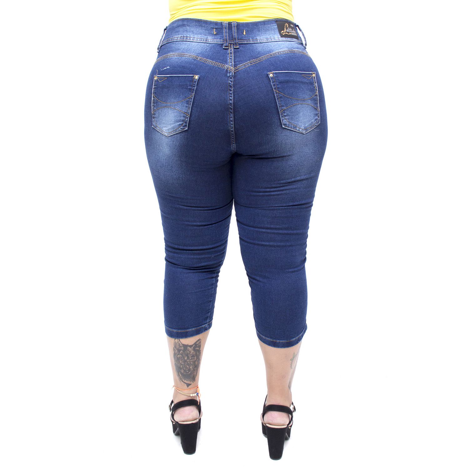 Calça Jeans Feminina Latitude Plus Size Skinny Mikellyn Azul - Ane ...