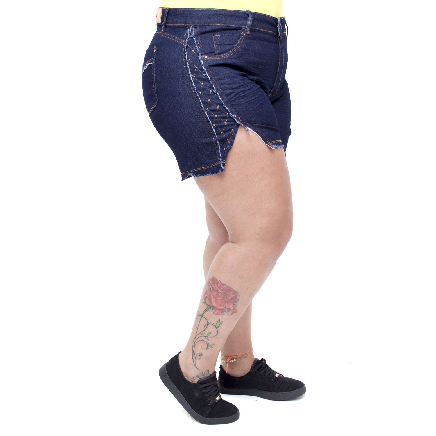 Shorts Jeans Feminino Xtra Charmy Plus Size Vandalci Azul - Ane Jeans ...