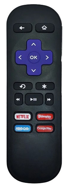 Controle Compatível Roku Tv Express Botão Netflix Hbo Go - Mundo do ...