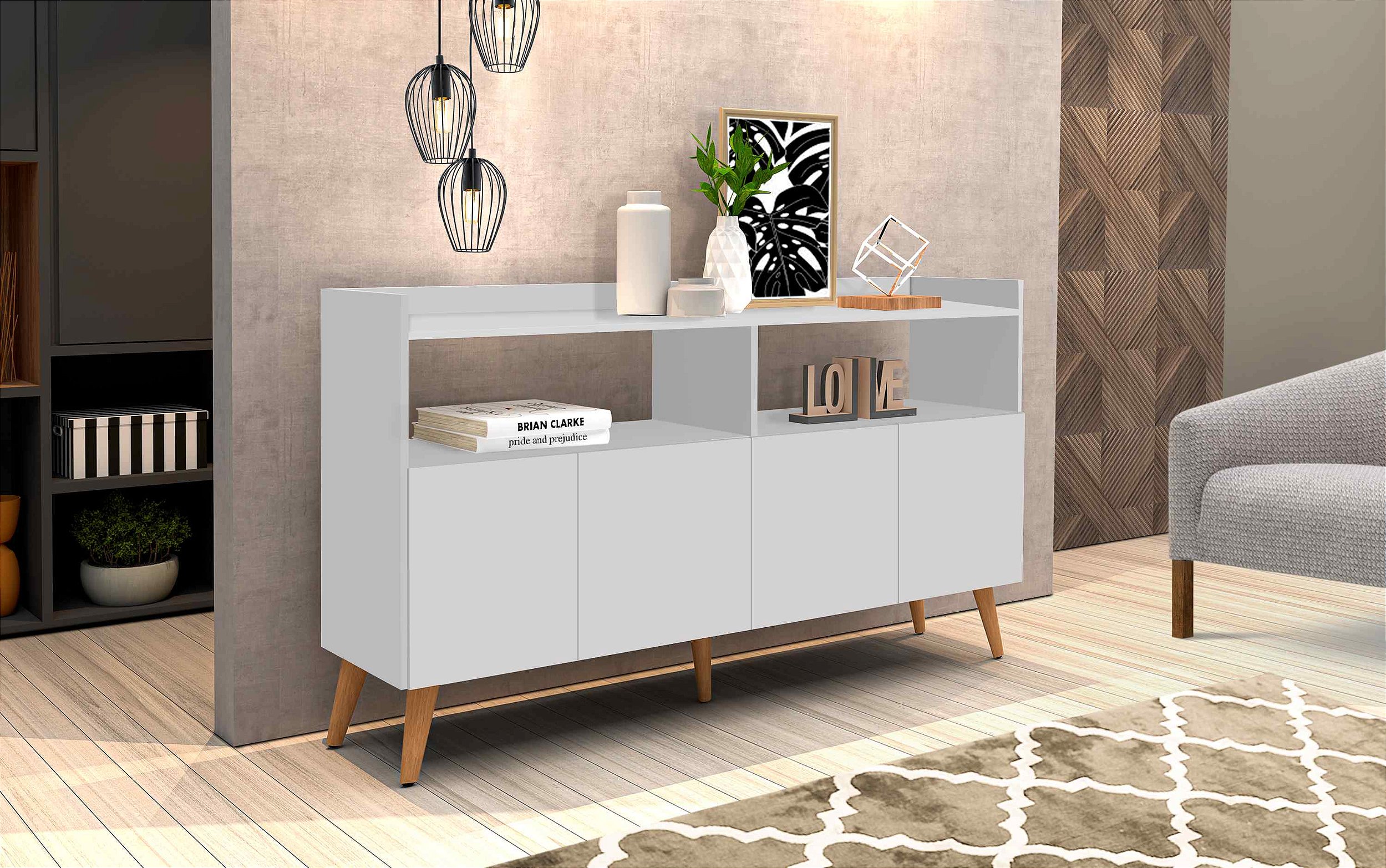 Buffet Master 4P -JA Móveis - ítaly móveis estofados e decoraçoes