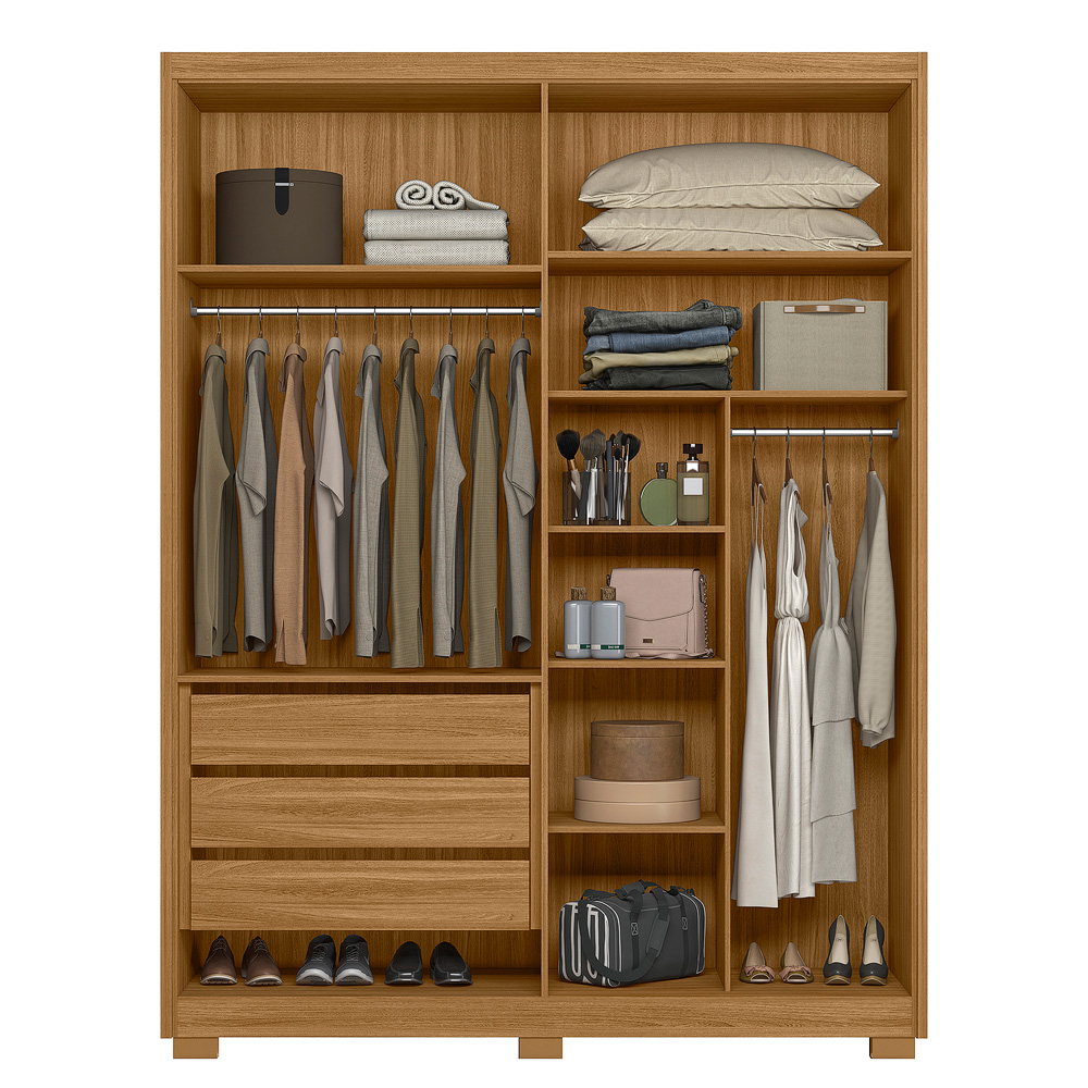 Roupeiro Califórnia 1.76m - Moval - ítaly móveis estofados e decoraçoes