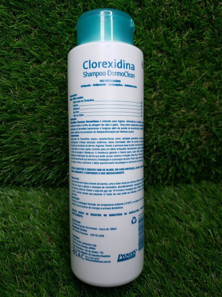 Shampoo Clorexidina DermoClean Cães e Gatos - 500 ml - Zozo Pet Store