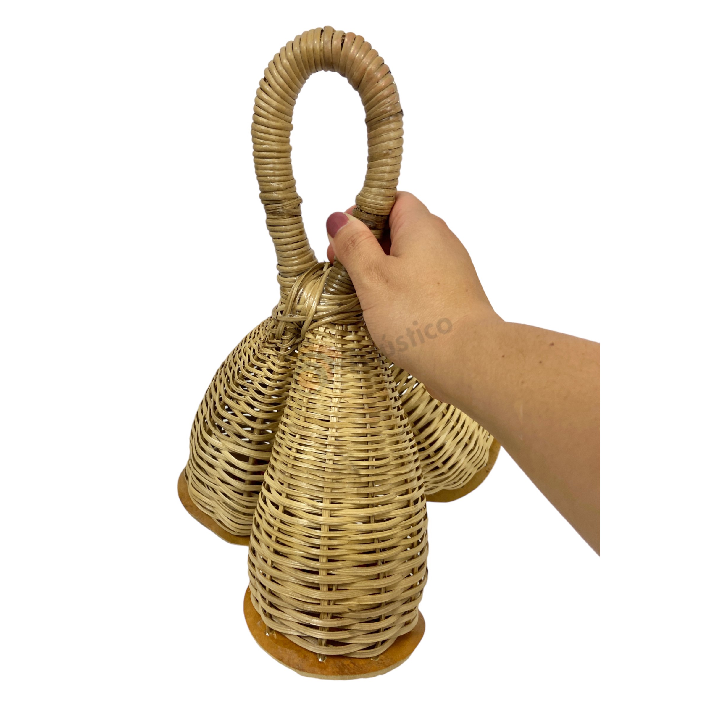 Caxixi Triplo Grande Para Berimbau Palha Trançada Capoeira - O Acústico ...