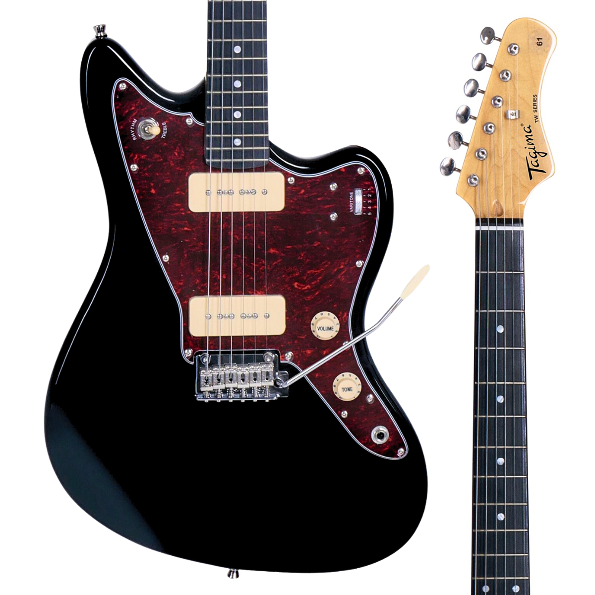 Kit Guitarra Jazzmaster Tagima TW-61 Preto Tortoise Com Capa - O ...