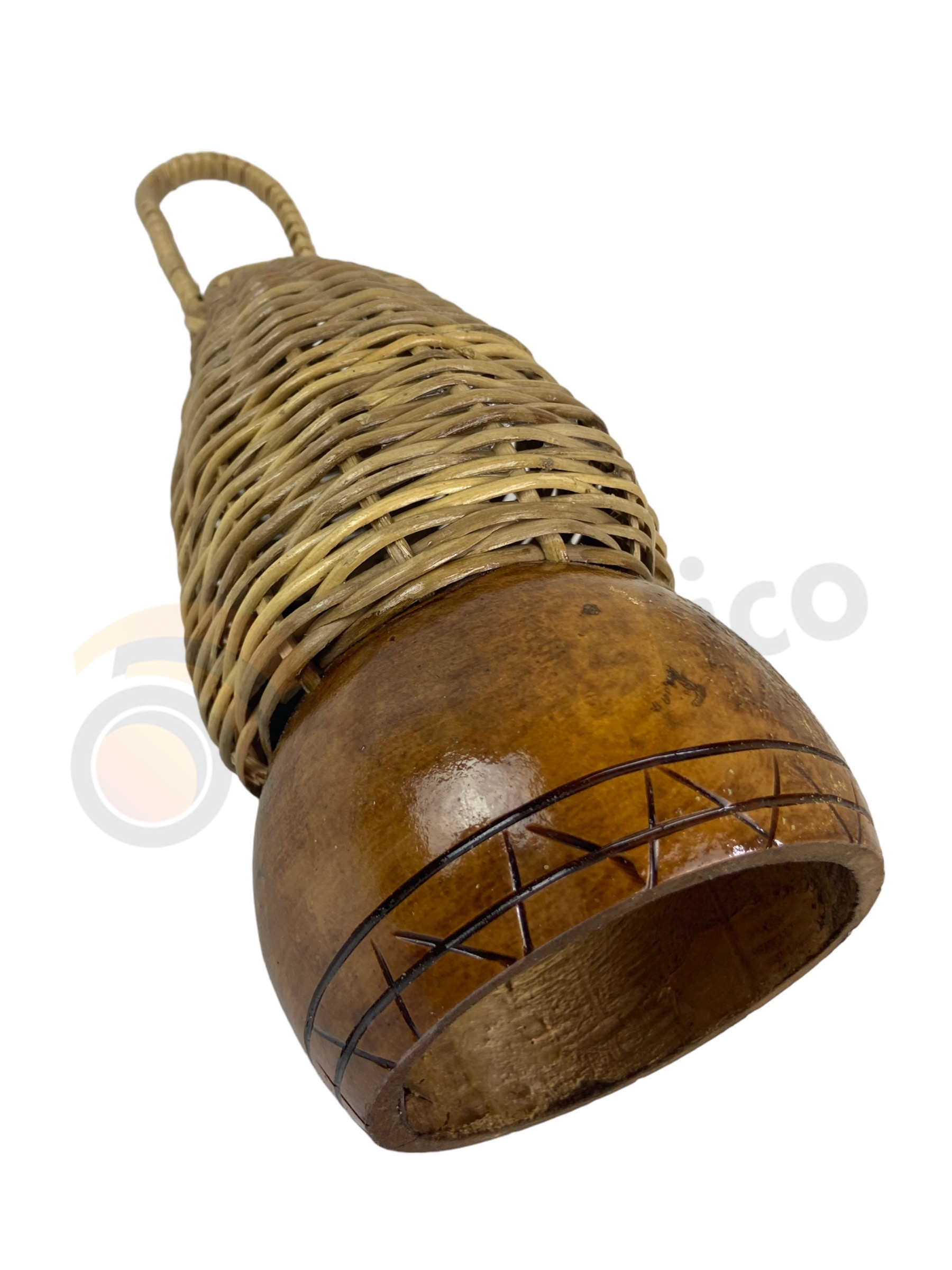 Caxixi Grande com Cabaça Amplificado Palha Trançada - O Acústico ...