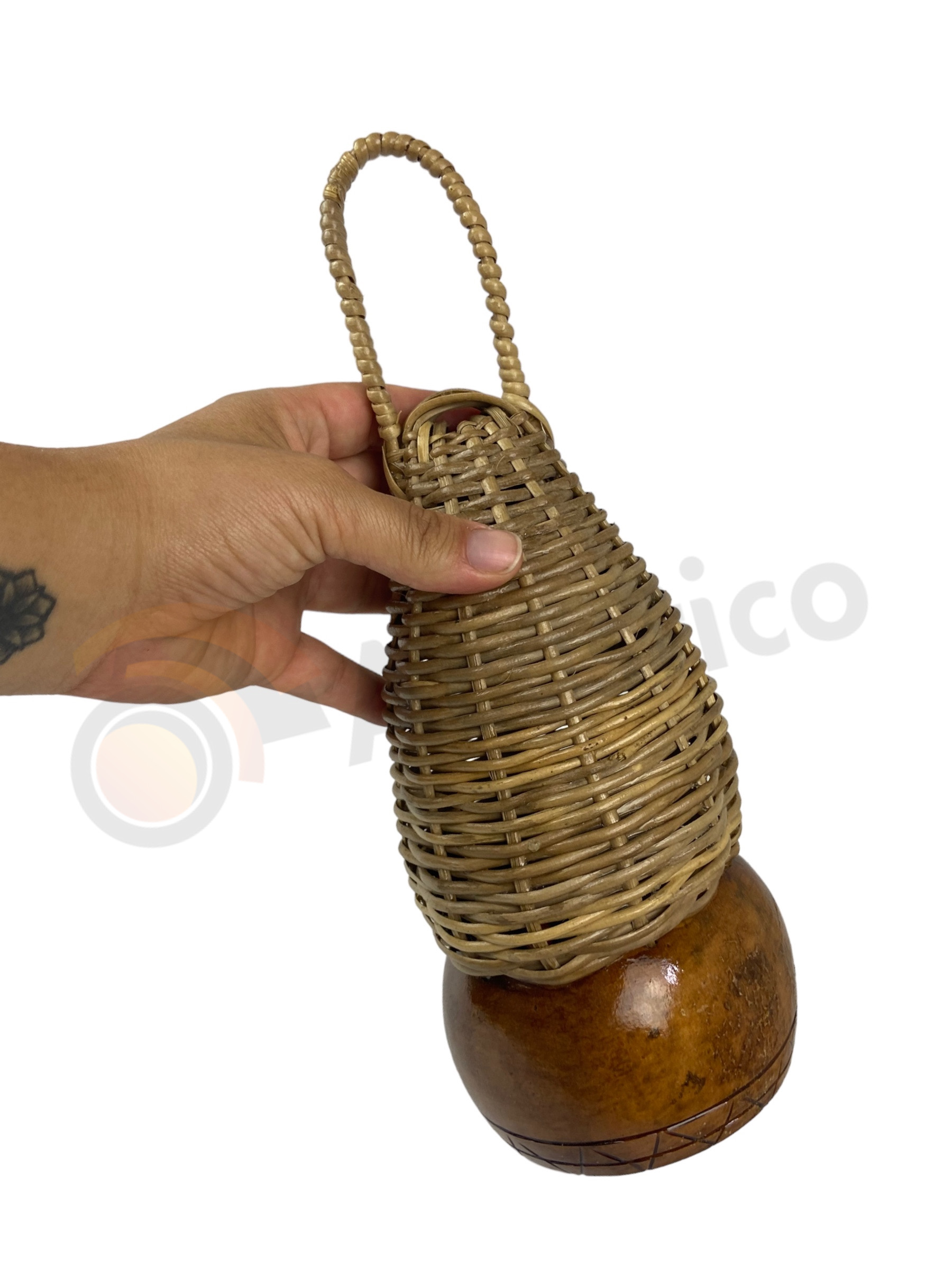 Caxixi Grande com Cabaça Amplificado Palha Trançada - O Acústico ...