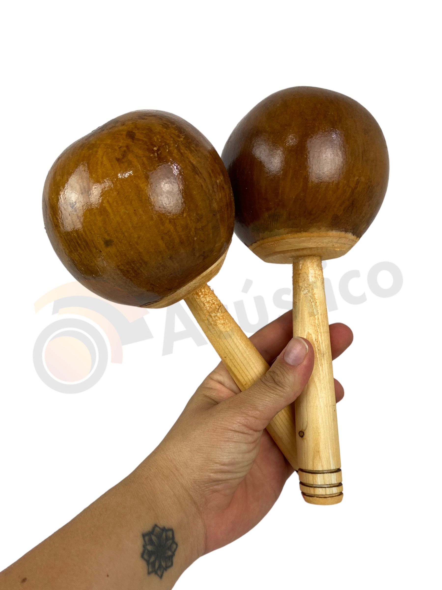 Par de Maraca de Cabaça cor Natural Profissional GRD - O Acústico ...