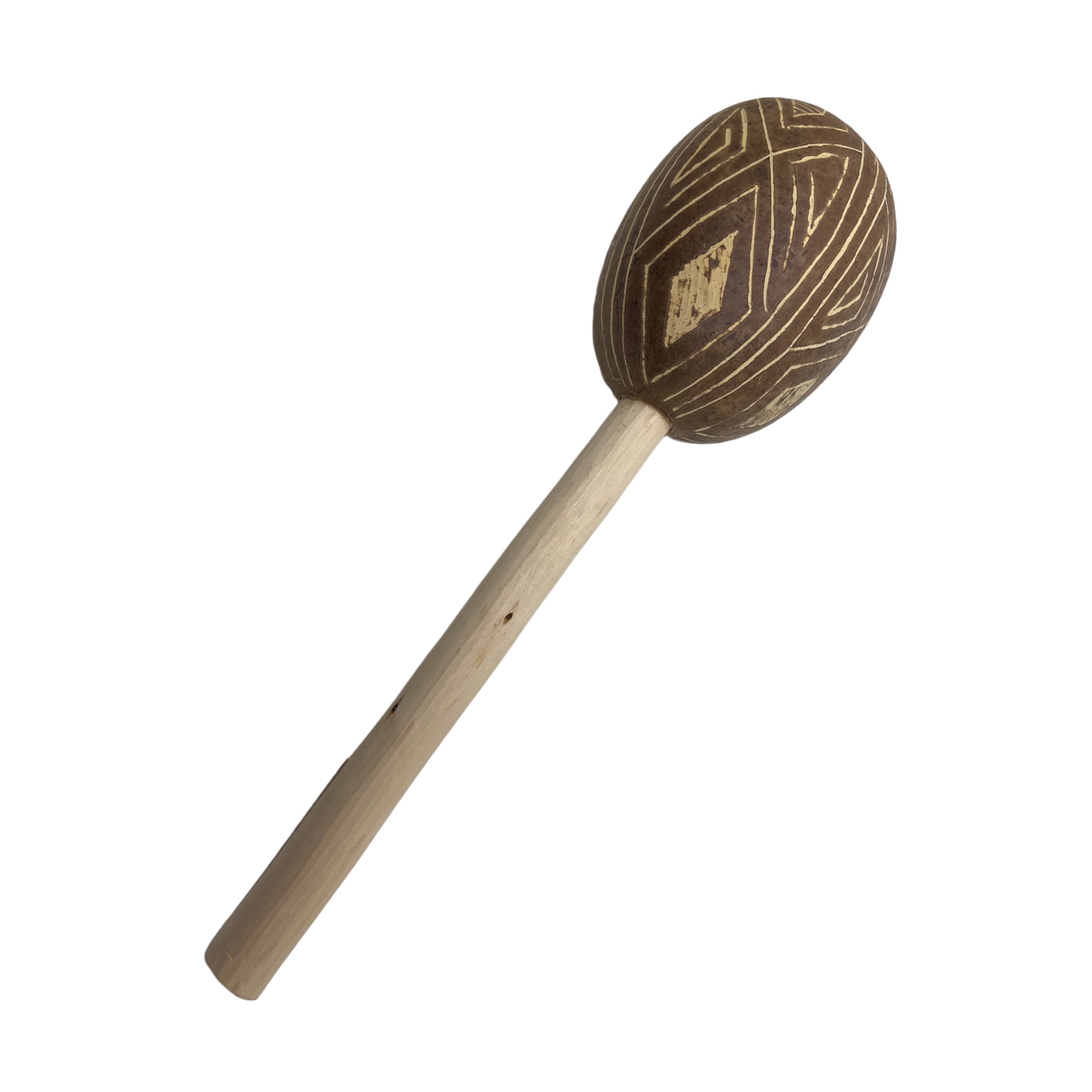 Maraca Chocalho Instrumento Indígenas Cabaça Artesanal Marrom - O ...