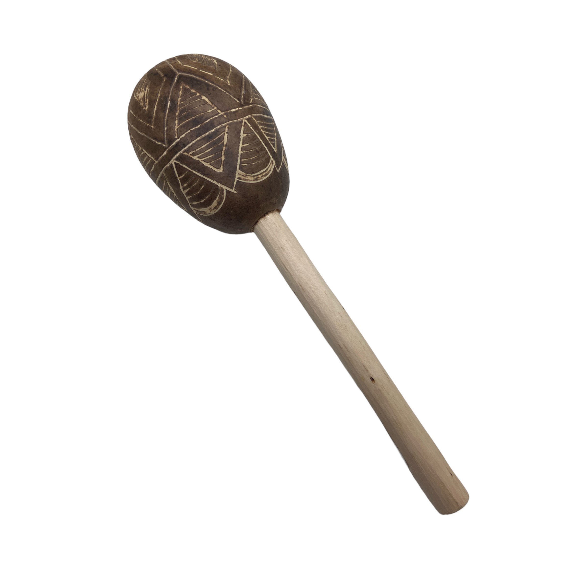 Maraca Chocalho Instrumento Indígenas Cabaça Artesanal Marrom - O ...