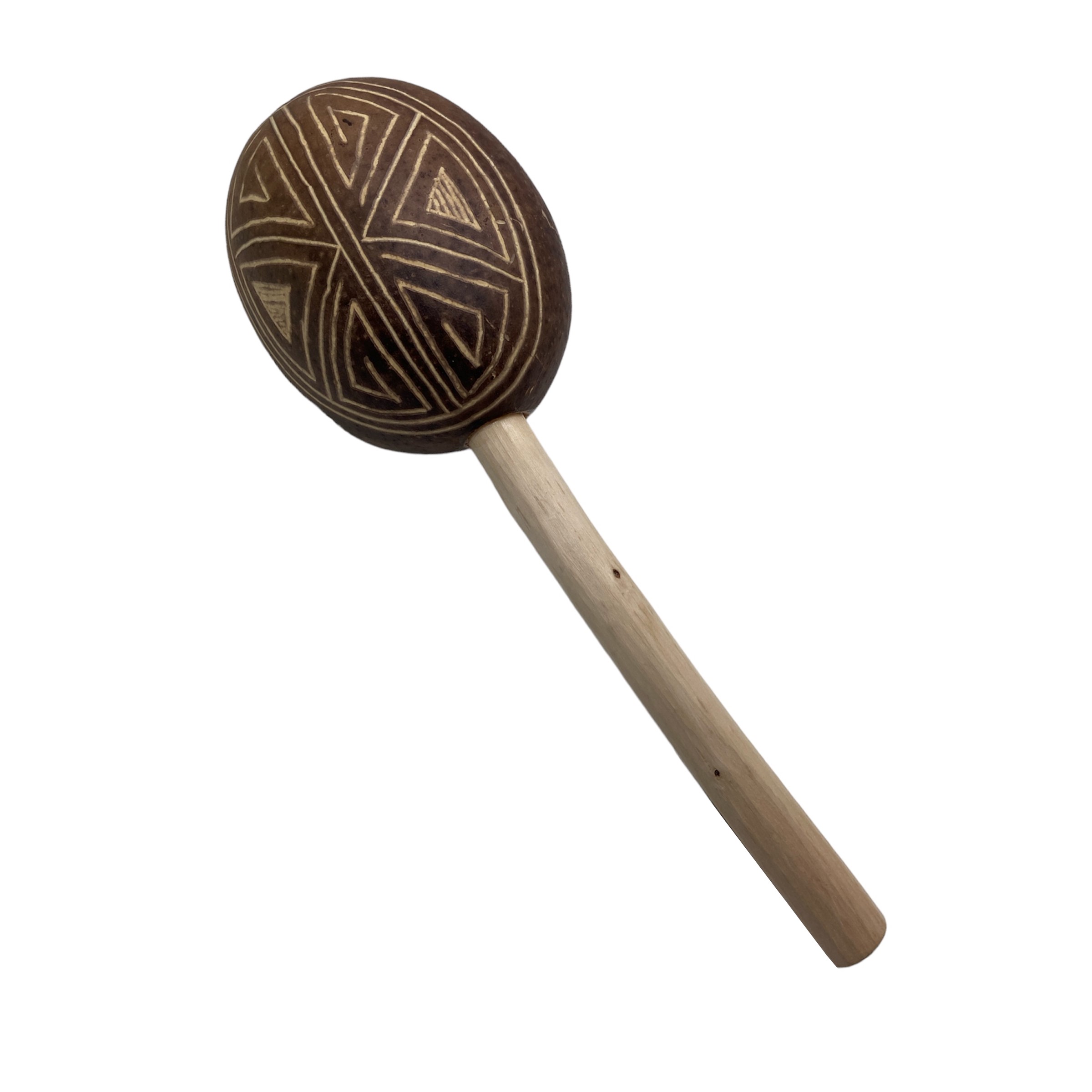 Maraca Chocalho Instrumento Indígenas Cabaça Artesanal Marrom - O ...