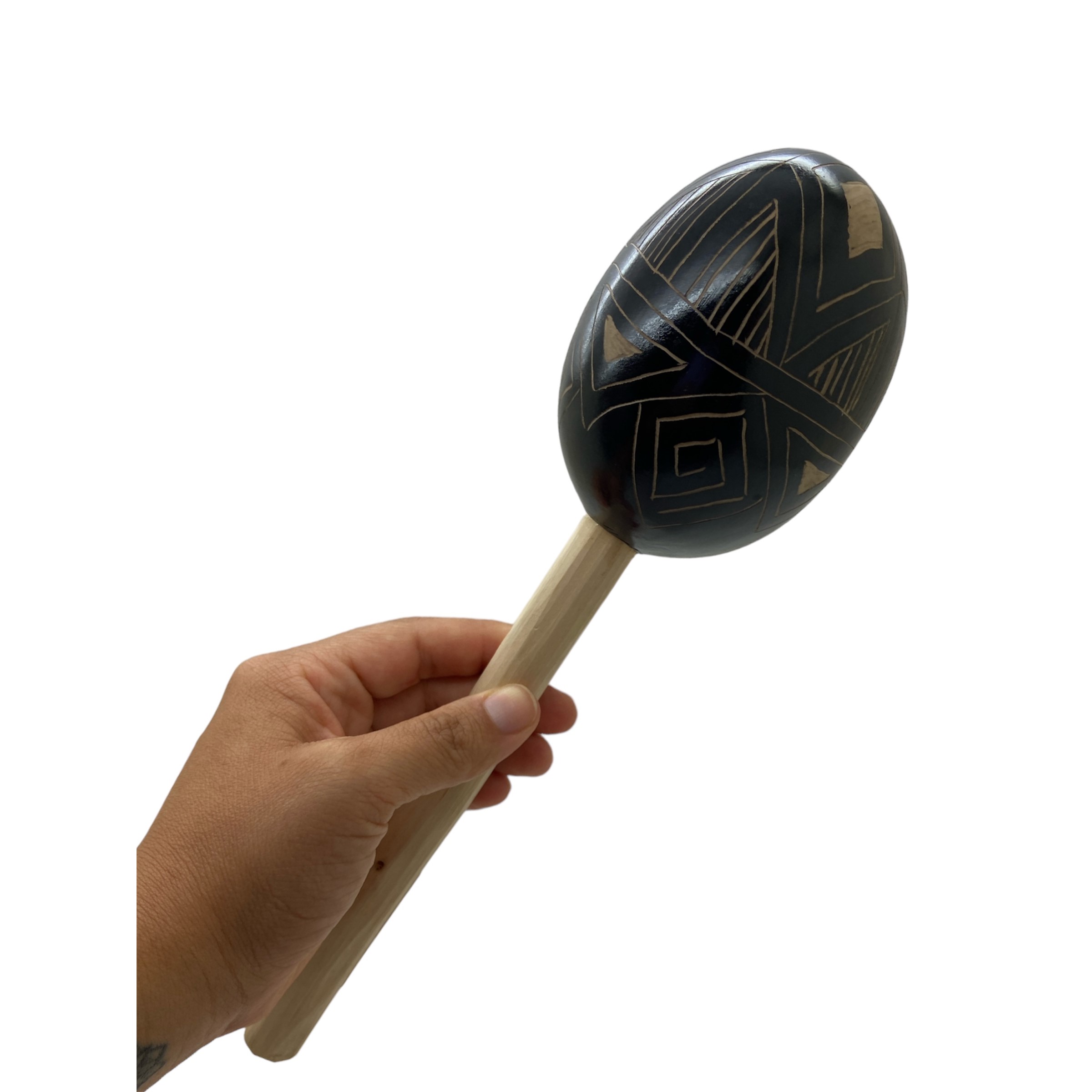 Maraca Chocalho Instrumento Indígena Cabaça Artesanal Par - O Acústico ...