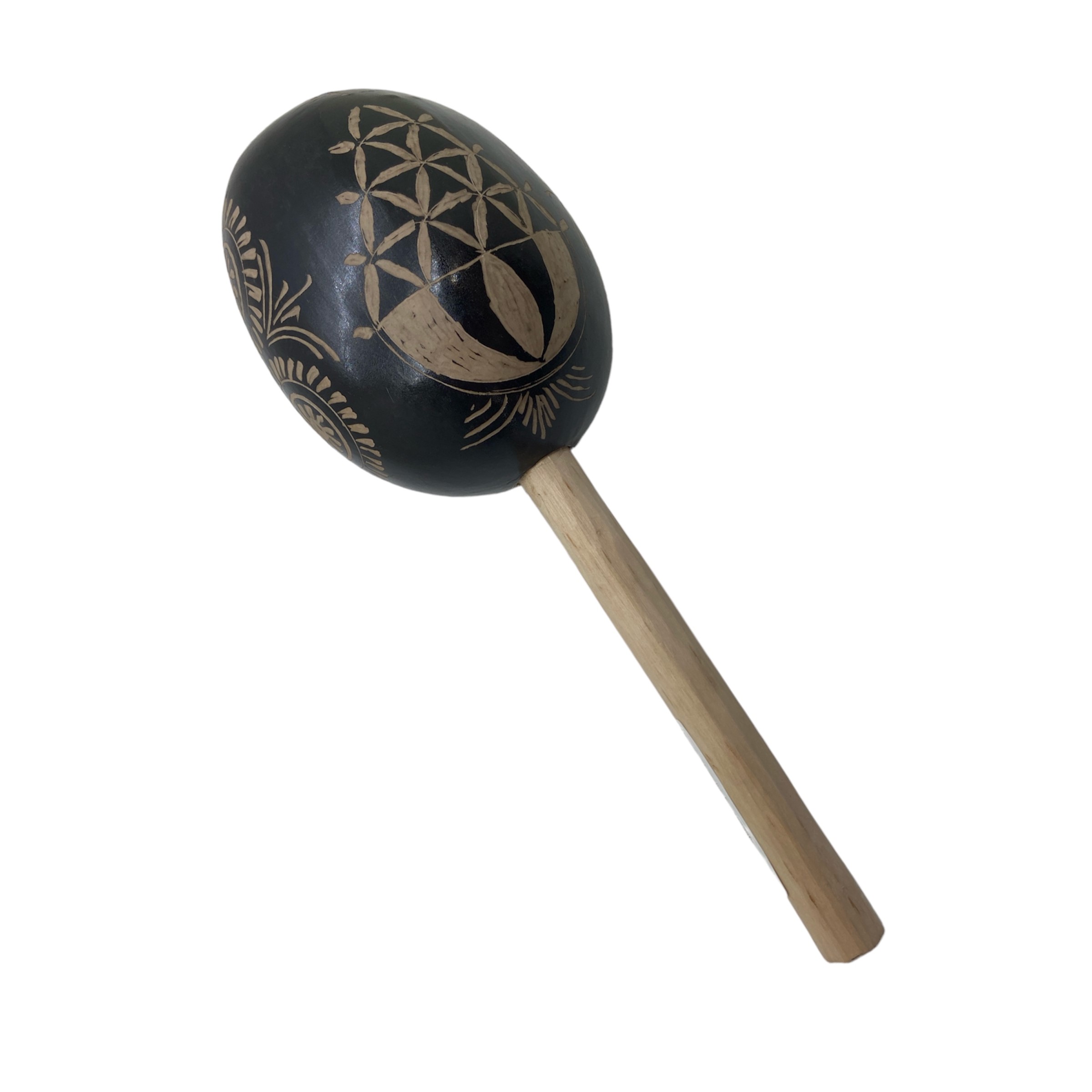 Maraca Chocalho Instrumento Indígena Cabaça Artesanal Par - O Acústico ...