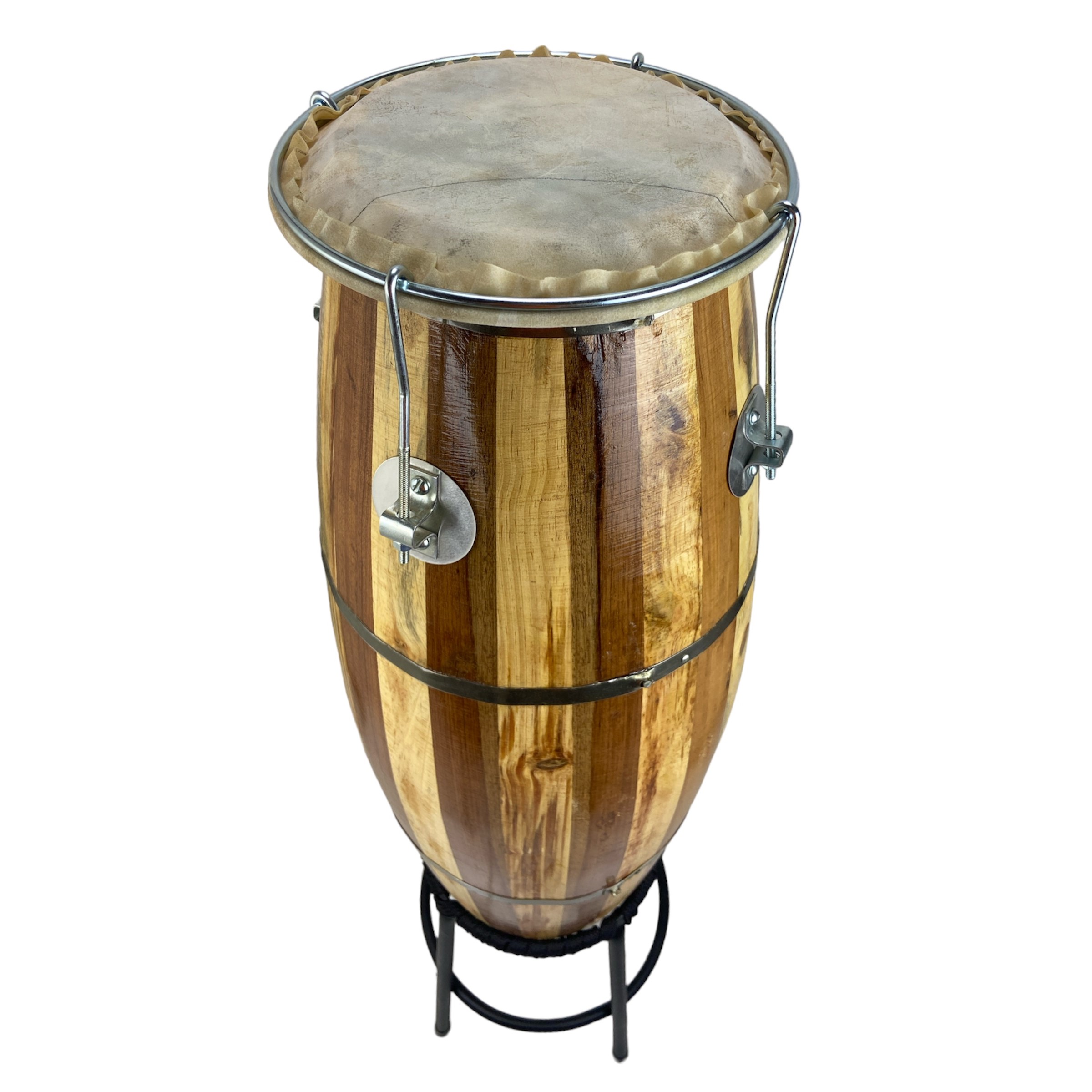 Kit Atabaque 100 Cm Pele Couro Com Suporte De Ferro - O Acústico ...