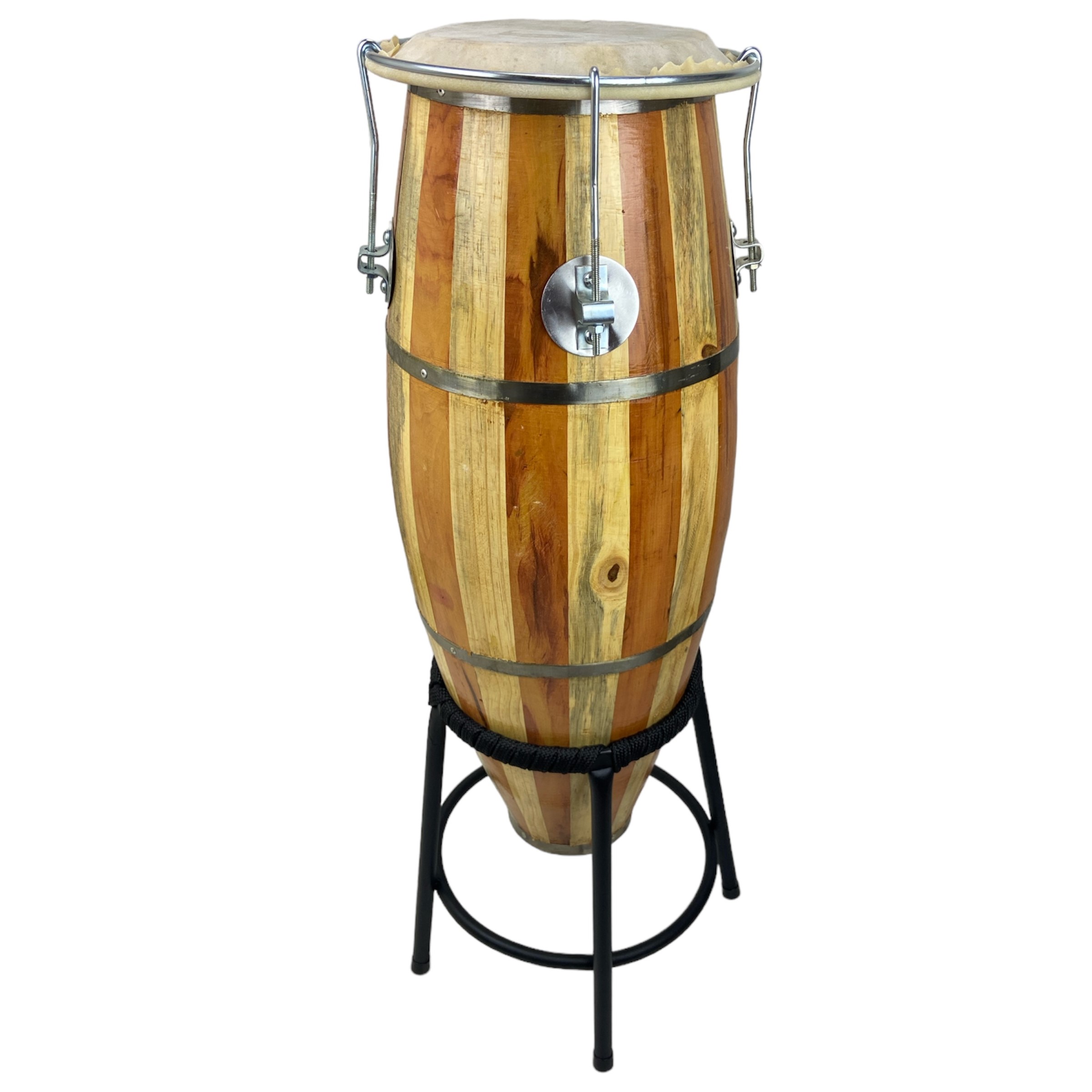 Kit Atabaque 80 Cm Pele Couro Com Suporte De Ferro - O Acústico ...