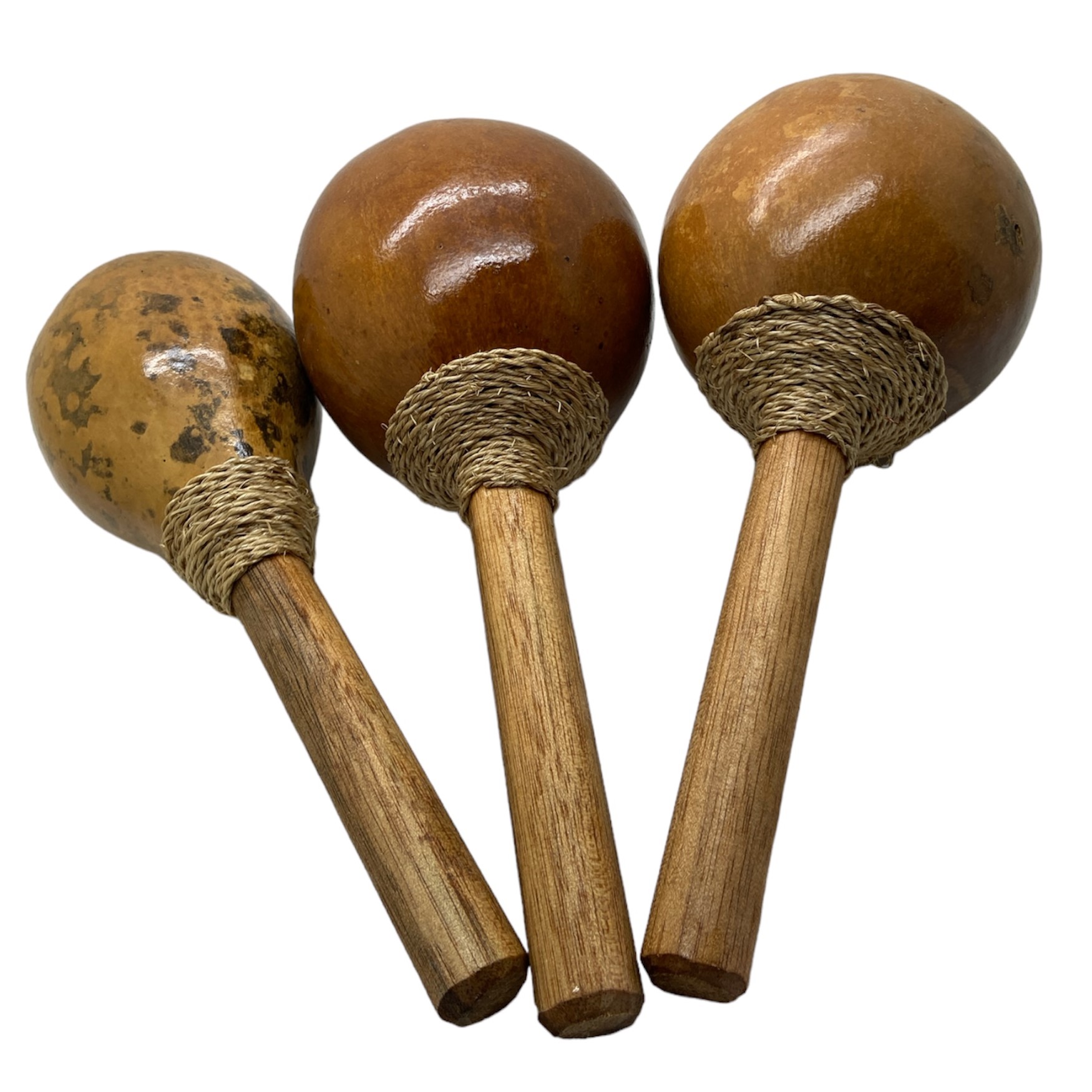 Maraca Chocalho De Cabaça Sisal Natural Unidade - O Acústico ...