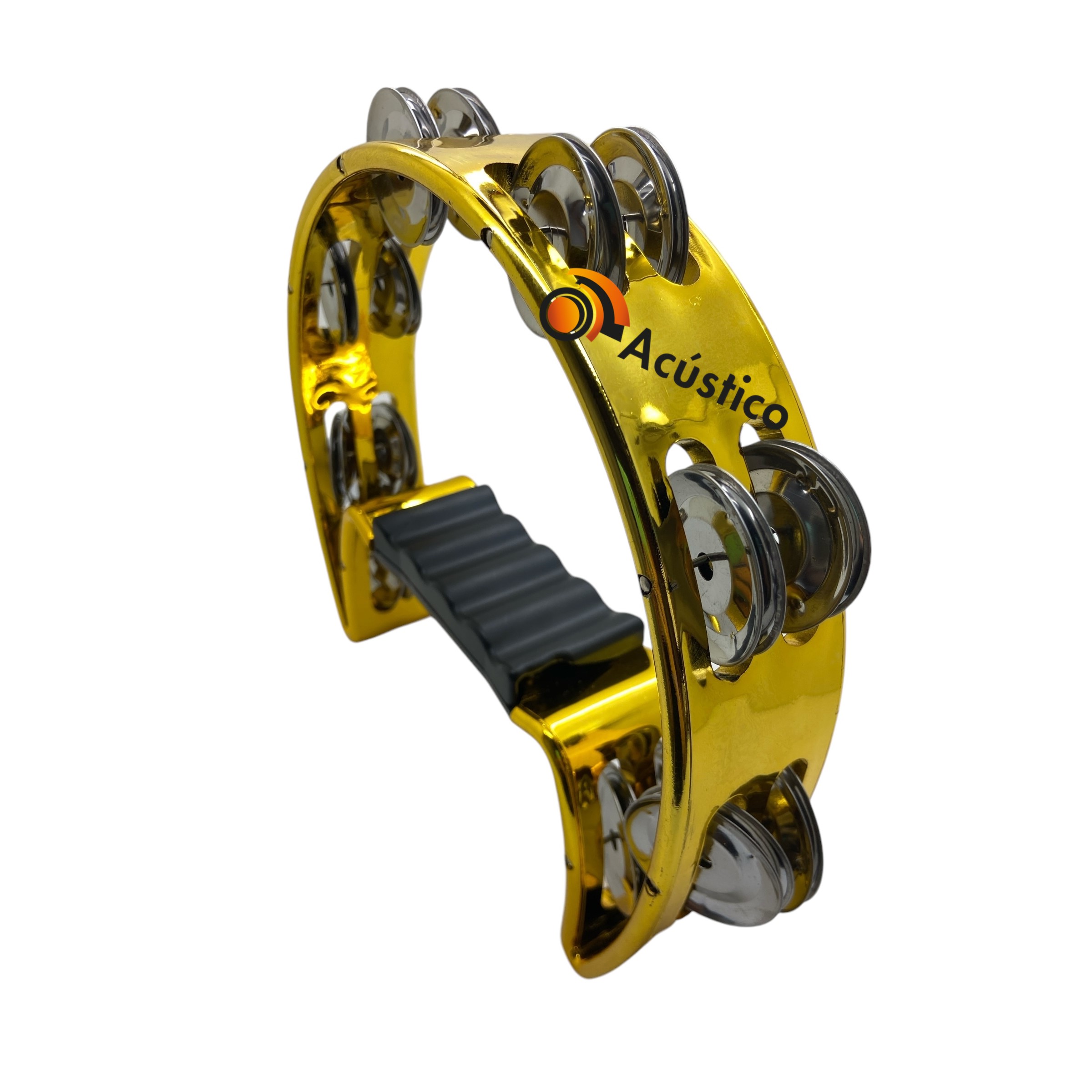 Pandeiro Meia Lua Dourado 16 Platinelas Em Inox Liverpool - O Acústico ...