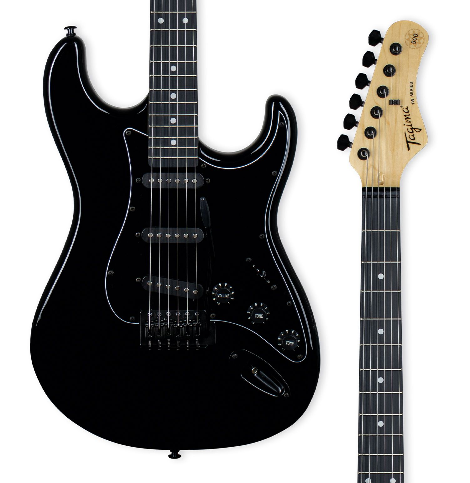 Kit Guitarra Elétrica Stratocaster Tagima TG-500 Preto Completo - O Acústico - Referência em ...