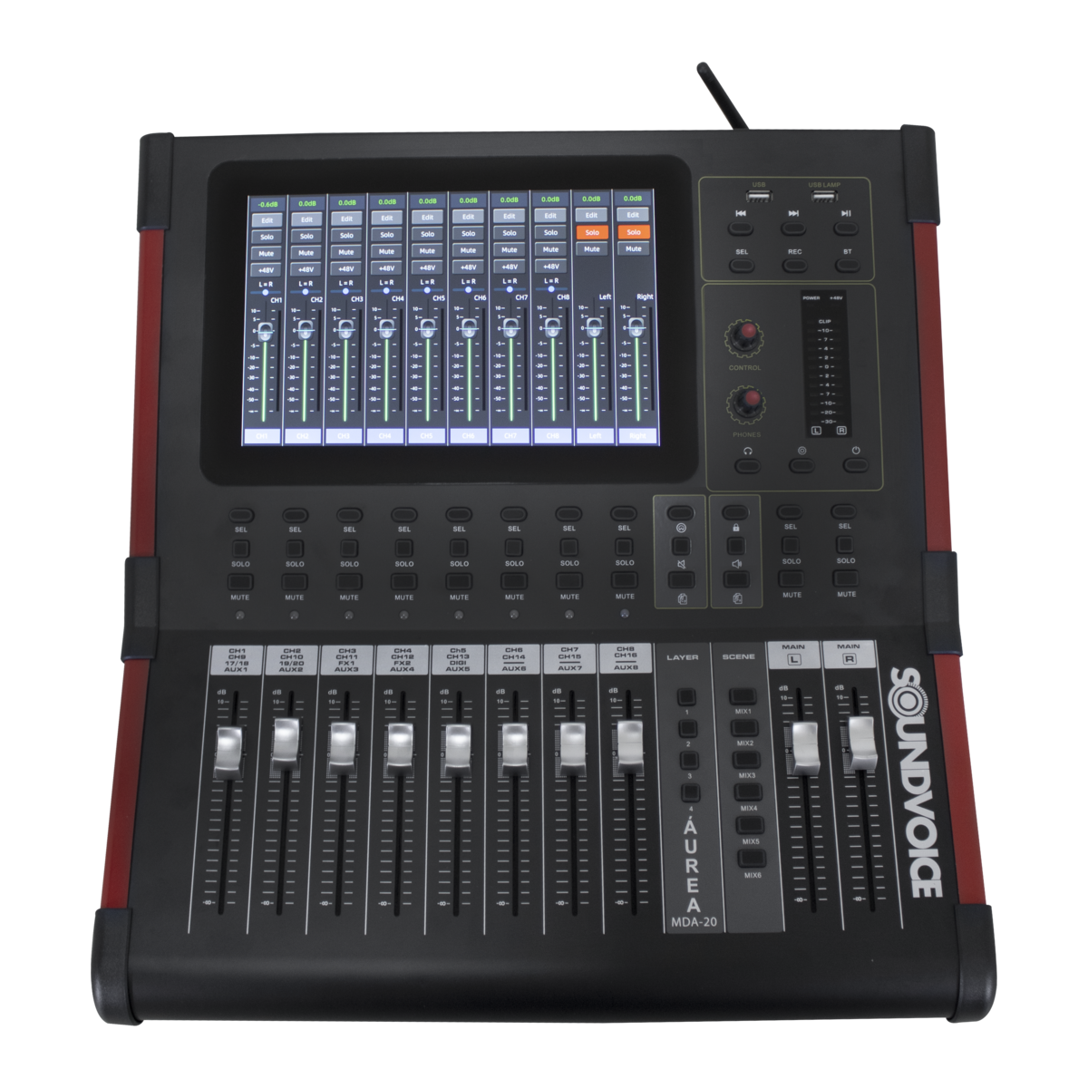 Mesa De Som Digital Profissional Soundvoice Áurea 20 Canais MDA-20 - O Acústico - Referência em ...