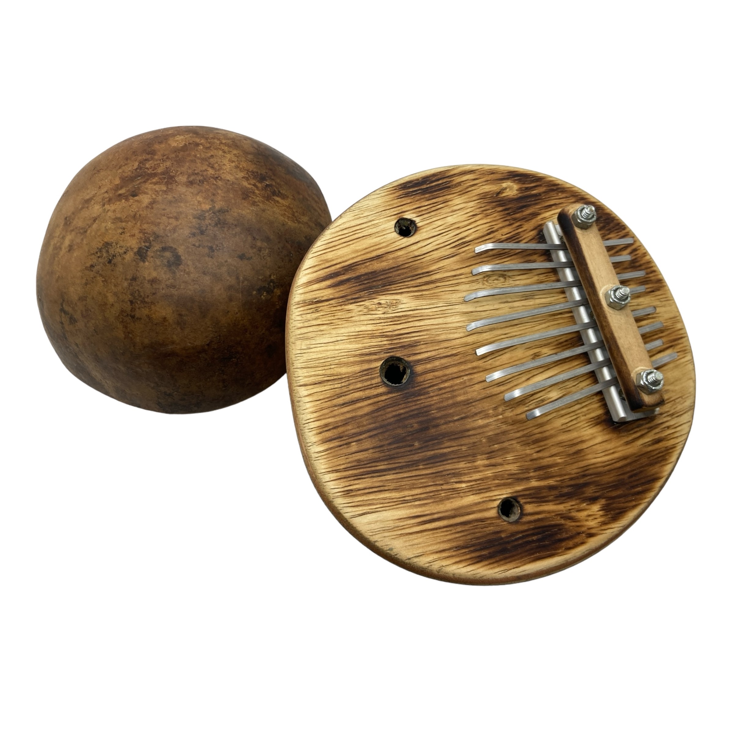 Kalimba Artesanal Média Com 8 Teclas Cabaça - O Acústico - Referência ...