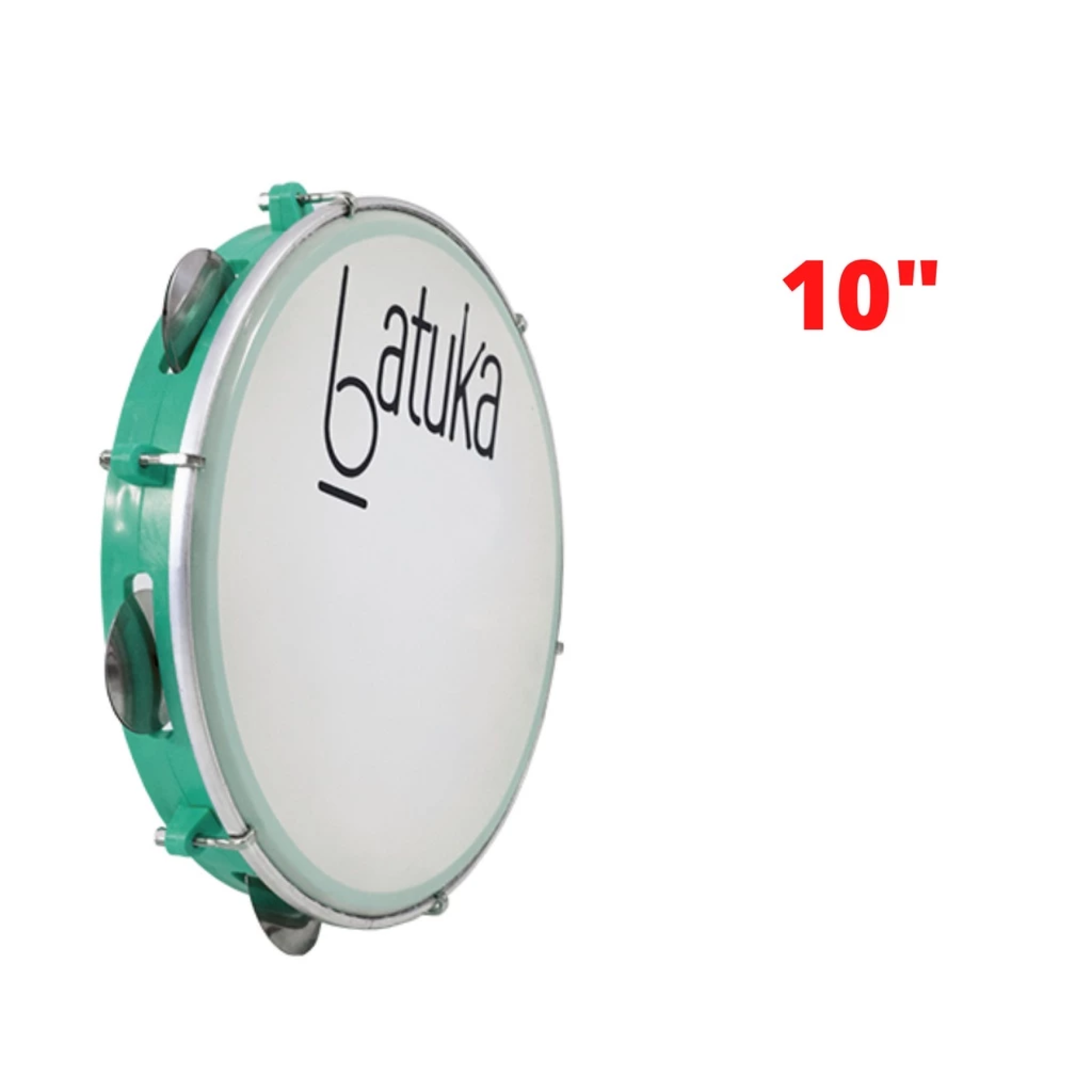 Pandeiro Luen Batuka 10 Pol ABS Verde Plat Inox 6 Afinações - O ...