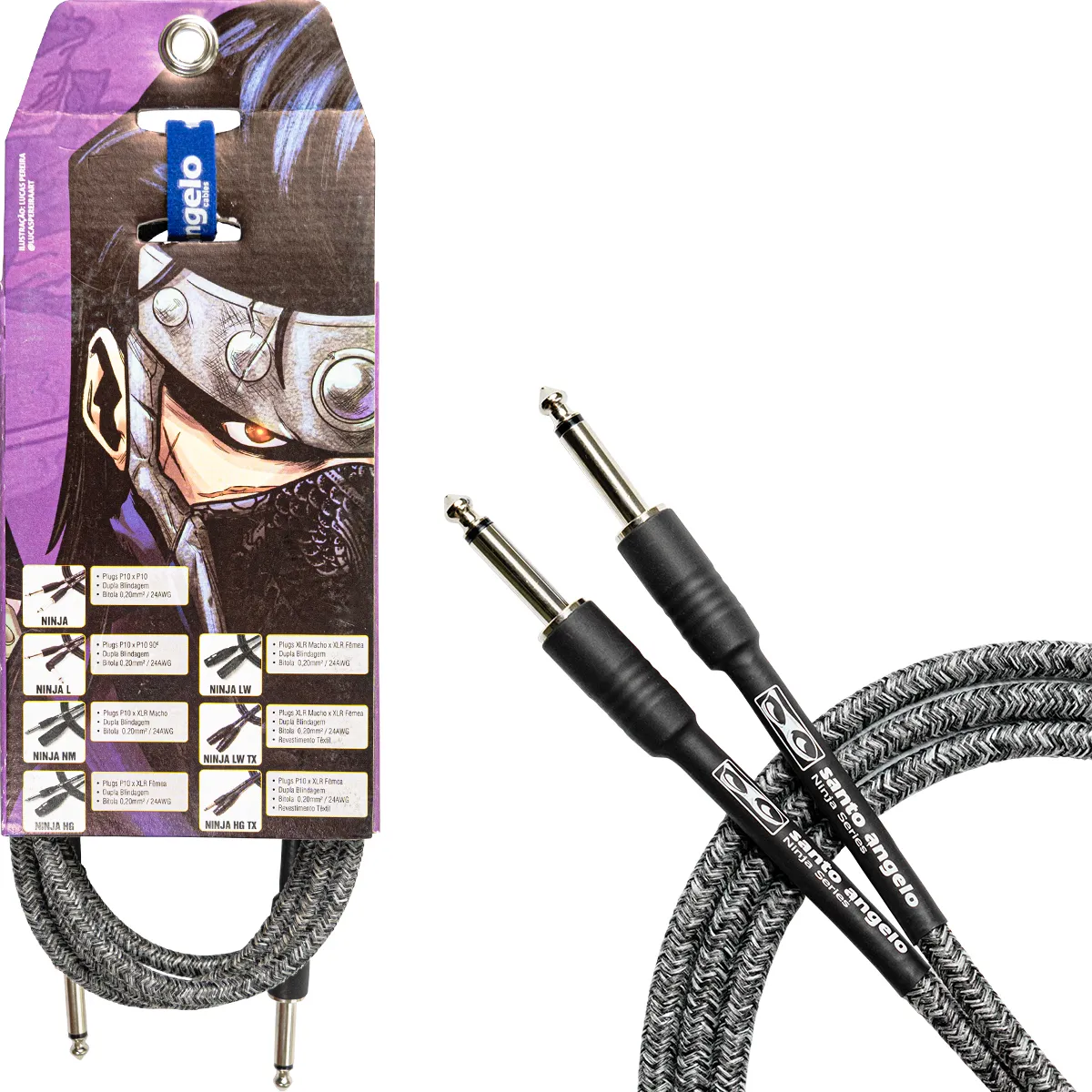 Cabo Guitar Santo Angelo 0,20 P10 Ninja TX Cable 20ft 6,10m - O ...