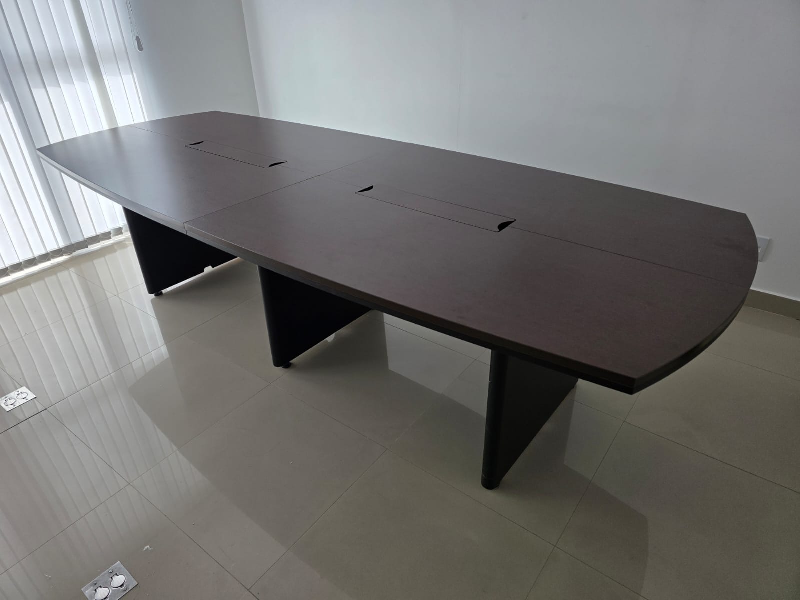 Mesa de Reunião Usada Tampo Duplo 36mm 3,00m x 1,20m c/ Tampa Basculan ...