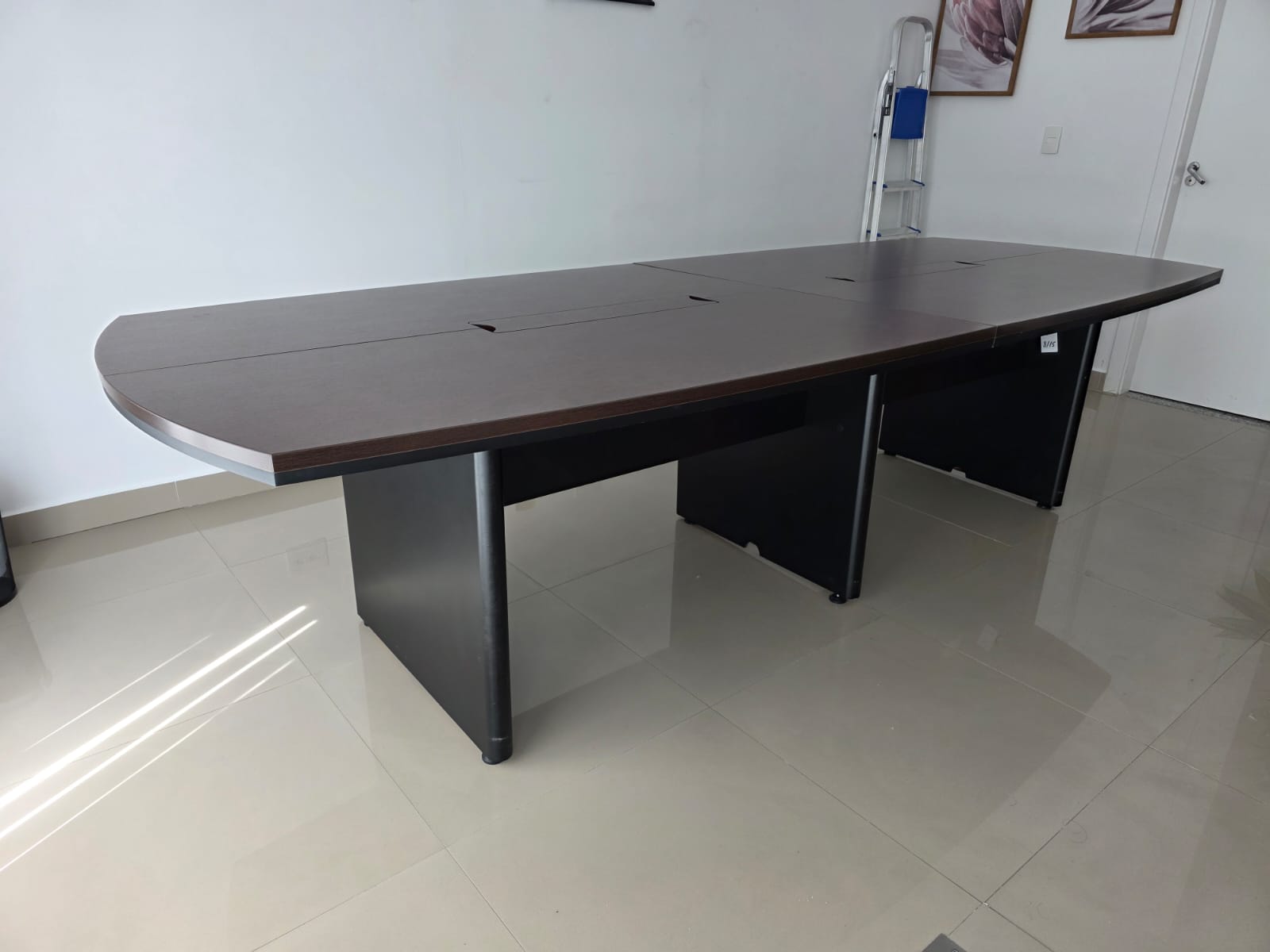 Mesa de Reunião Usada Tampo Duplo 36mm 3,00m x 1,20m c/ Tampa Basculan ...