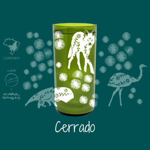 Copo Cerrado - Coleção Biomas do Brasil - Cor Verde 500ml - Pono Upcycling
