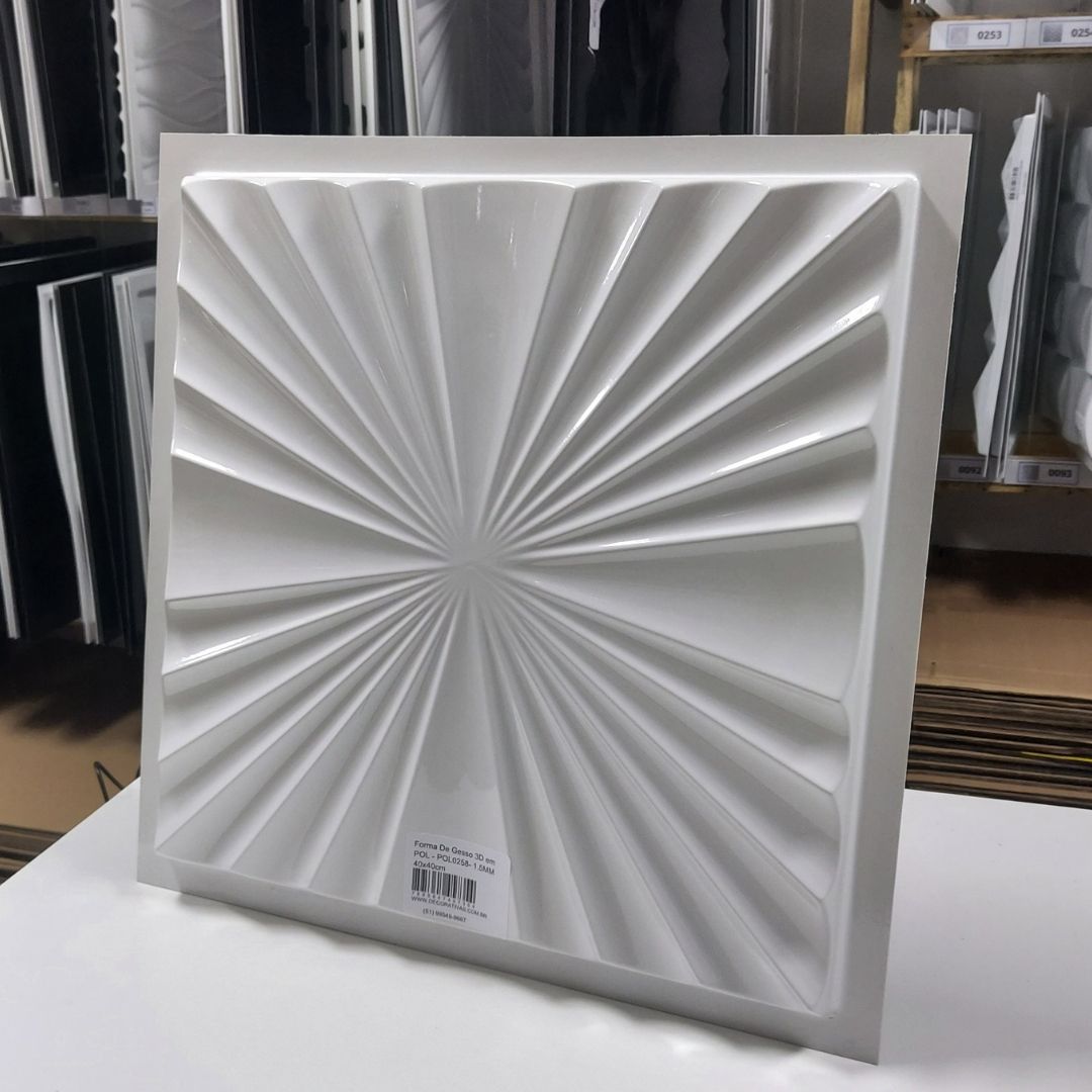 Forma De Gesso 3D em ABS - 0258 40x40cm - Decorativas Formas para Gesso 3D
