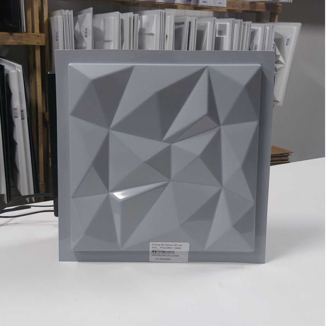 Forma De Gesso 3D em POL - 0090 30x30cm - Decorativas Formas para Gesso 3D