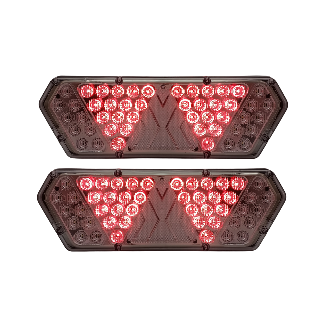 Par Lanterna Traseira Guerra Silver Cristal Motion Led 12 24v Lantersul